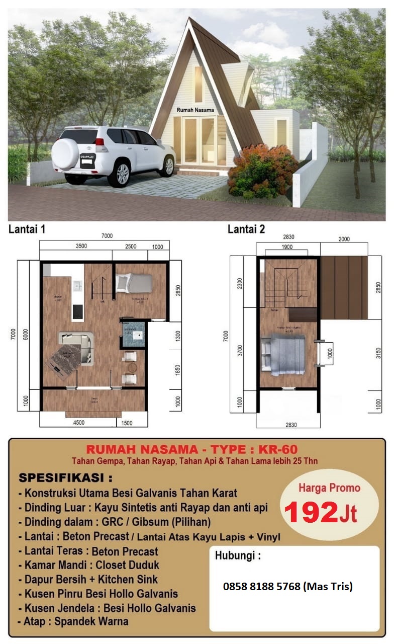 Rumah Panel Nasama - Rumah Instan, Cepat Bangun, Tahan Gempa, Tahan ...